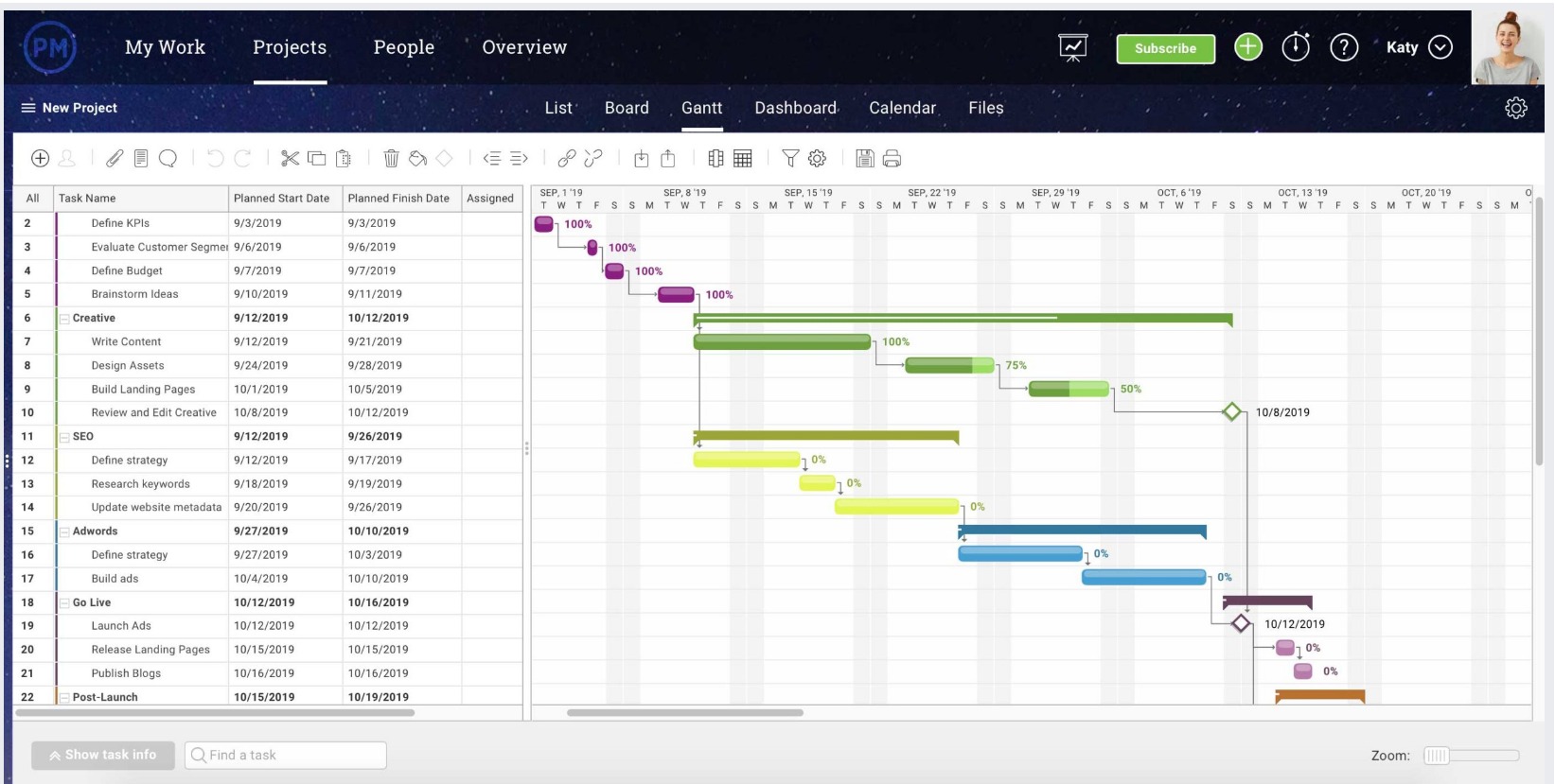 How To Use A Marketing Gantt Chart with Free Template Download 